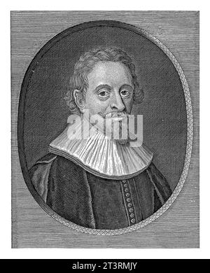 Bust of Hugo de Groot. Below the portrait in a cartouche are name and ...