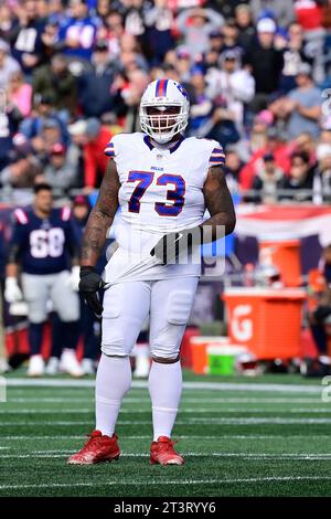 Buffalo Bills offensive tackle Dion Dawkins (73) drops back to block ...