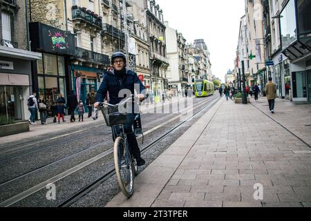 Reims, France - October 26, 2023 Cityscape of Reims, an emblematic city ...
