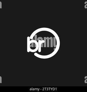BR initial logo with rounded circle vector graphic Stock Vector Image ...