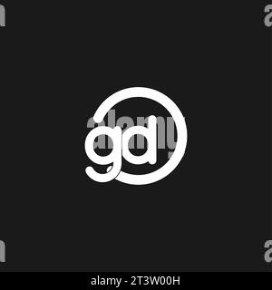 GD initial logo with rounded circle vector graphic Stock Vector Image ...