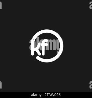 KF initial logo with rounded circle vector graphic Stock Vector Image ...