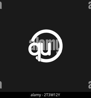 QU initial logo with rounded circle vector graphic Stock Vector Image ...
