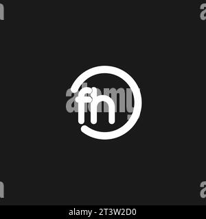 FH initial logo with rounded circle vector graphic Stock Vector Image ...