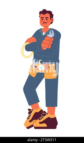 Handyman tool belt cartoon flat illustration Stock Vector Image & Art ...