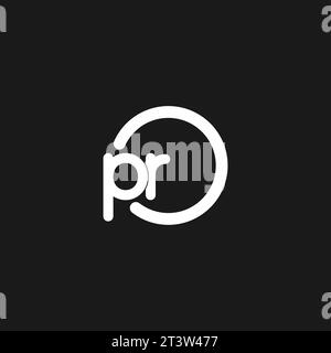 PR initial logo with rounded circle vector graphic Stock Vector Image ...