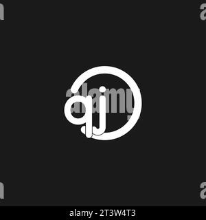 Initial QJ circle round line logo, abstract company logo design ideas ...