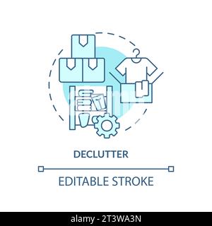 2D simple thin linear blue assembly and disassembly icon Stock Vector ...