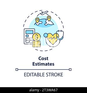 2D thin linear icon cost control concept Stock Vector Image & Art - Alamy