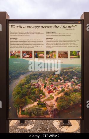 Interpretive sign at Harpers Ferry National Historic Park, West ...