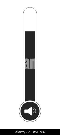 Adjust volume control 2D linear cartoon object Stock Vector Image & Art ...