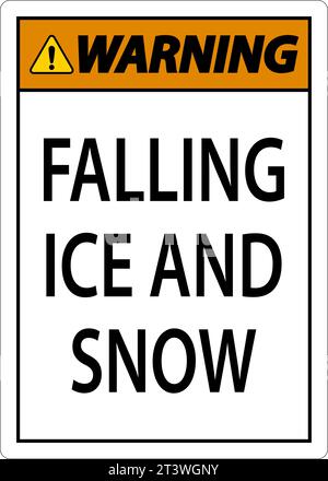Warning Sign Falling Ice and Snow Symbol Stock Vector Image & Art - Alamy