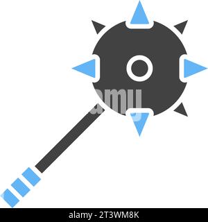 mace weapon line icon vector. mace weapon sign. isolated contour symbol ...