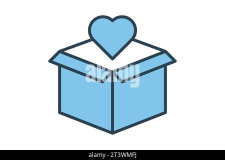 Tone icon with heart. Icon related to romantic music. Solid icon style ...