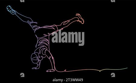 break dancer-continuous one line drawing Stock Vector Image & Art - Alamy