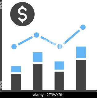 Financial trade icon outline vector. Monetary graph. Currency narrow ...