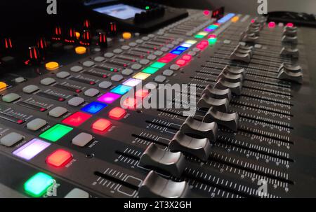 Music console background, music conceptual photo of a professional ...