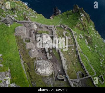 monastery at the top, Skellig Michael island, Mainistir Fhionáin (St ...