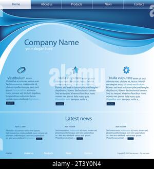 Editable website template Royalty Free Vector Image Stock Vector Image ...