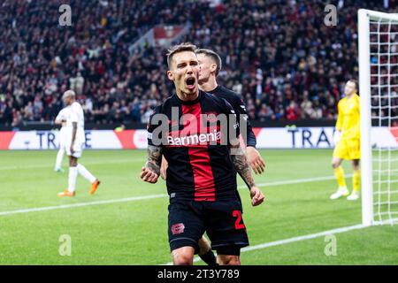 Bayer 04 Leverkusen celebrates the goal [goal], 3:0 by Alejandro ...