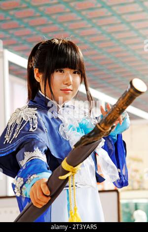 Dressed in traditional Chinese costumes studio shot young woman Stock ...