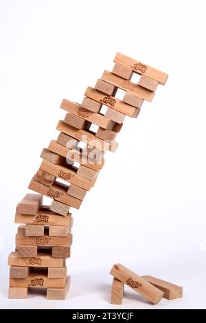 Classic wooden block Jenga game Stock Photo - Alamy