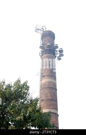 big chimney in a factory, closeup of photo Stock Photo - Alamy