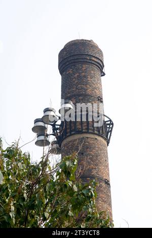 big chimney in a factory, closeup of photo Stock Photo - Alamy
