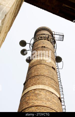 big chimney in a factory, closeup of photo Stock Photo - Alamy