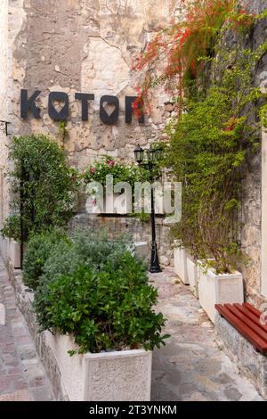 Kotor, Montenegro name sign on house wall Stock Photo - Alamy