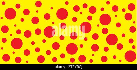 Festive polka dots seamless circle paint spots pattern for wrapping ...