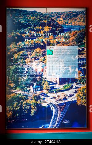 Interpretive sign, Harpers Ferry National Historic Park, West Virginia ...