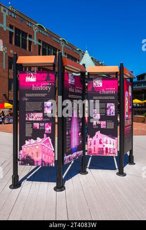 Downtown historic district interpretive signs, Alexandria, Virginia USA ...