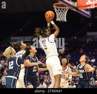 LSU forward Sa'Myah Smith (5) shoots while pressured by North Carolina ...