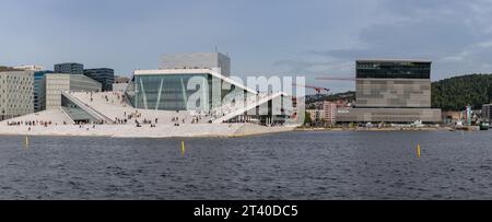 A picture of the Oslo Opera House and the Munch Museum Stock Photo - Alamy