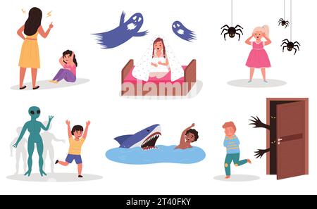 Set of people with phobias and fears Stock Vector Image & Art - Alamy