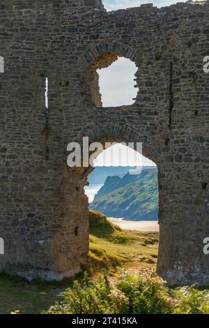 The beach at Pennard, Gower, Wales Stock Photo - Alamy