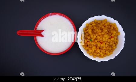Boondi rabri milk kheer. Indian, bangali dessert mithai. Traditional ...