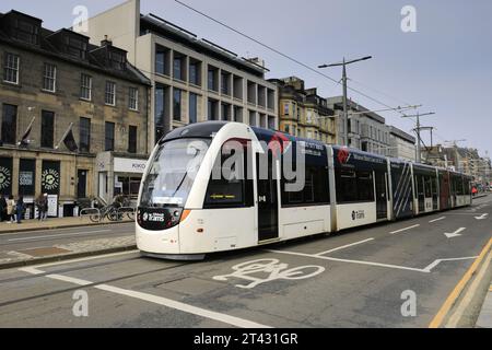 One of the Edinburgh Trams, Edinburgh city centre, Scotland, UK Stock ...