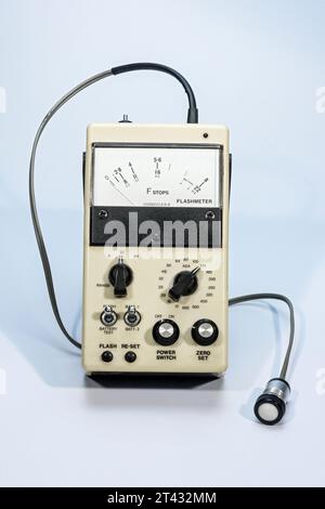 A home made photographic flash meter constructed in 1974 as detailed in ...