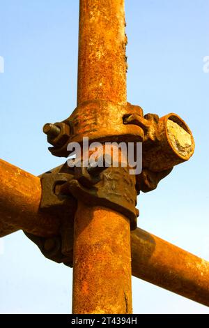 Oxidation rust scaffold, closeup of photo Stock Photo - Alamy