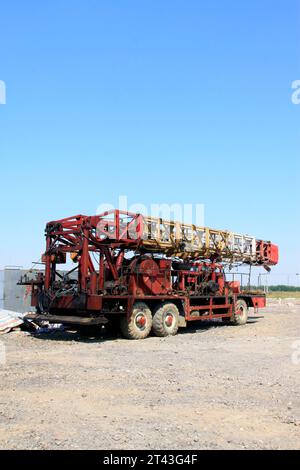 oil industry special vehicles in an oil exploration area Stock Photo ...