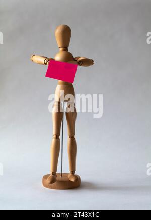 Wooden mannequin drawing model human shape. Doll human body figurine ...