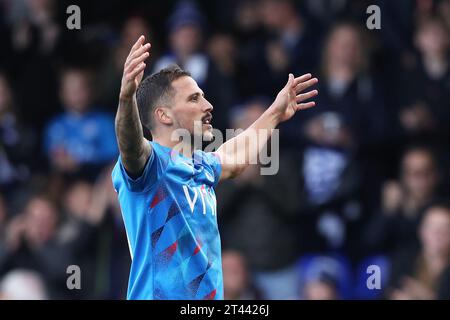 Stockport County's Antoni Sarcevic celebrates scoring their side's ...