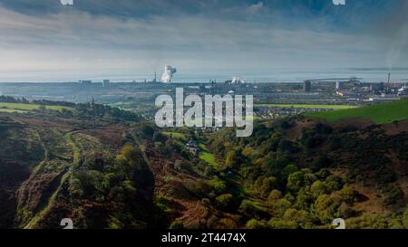 Editorial Port Talbot, UK - October 12, 2023: Aerial view of Neath Port ...