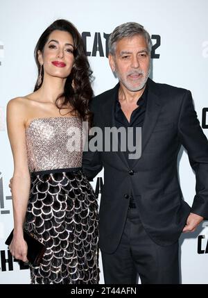 Amal Clooney and George Clooney attend the Catch 22 - TV Series ...