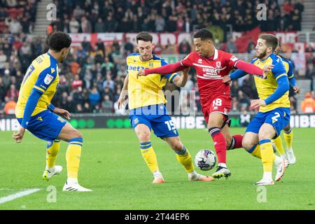 Samuel Silvera of Middlesbrough drives forward during the Sky Bet ...
