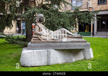 Stone statue of Don Juan, Prince of Asturias in Salamanca, Spain on 16 ...