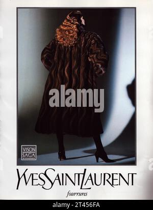 Vintage Yves Saint Laurent paper advertisement Yves Saint Laurent ...