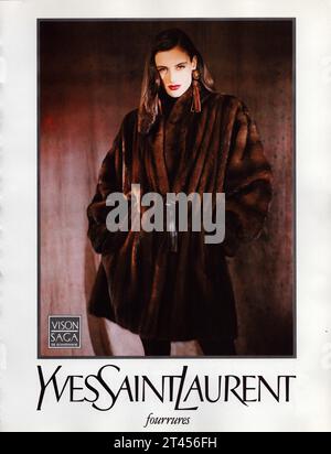 Vintage Yves Saint Laurent paper advertisement Yves Saint Laurent ...